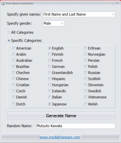 Random Name Generator Centersvsera