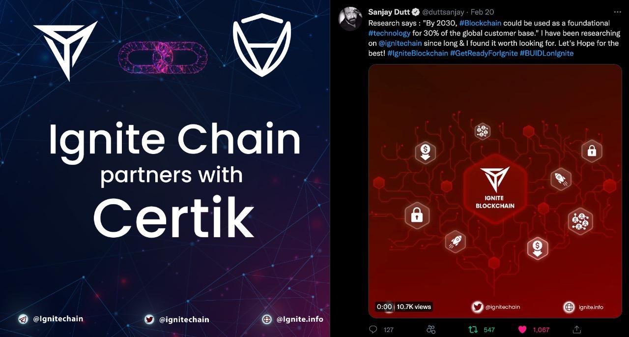 Ignite Blockchain gains the support of Sunjay Dutt and